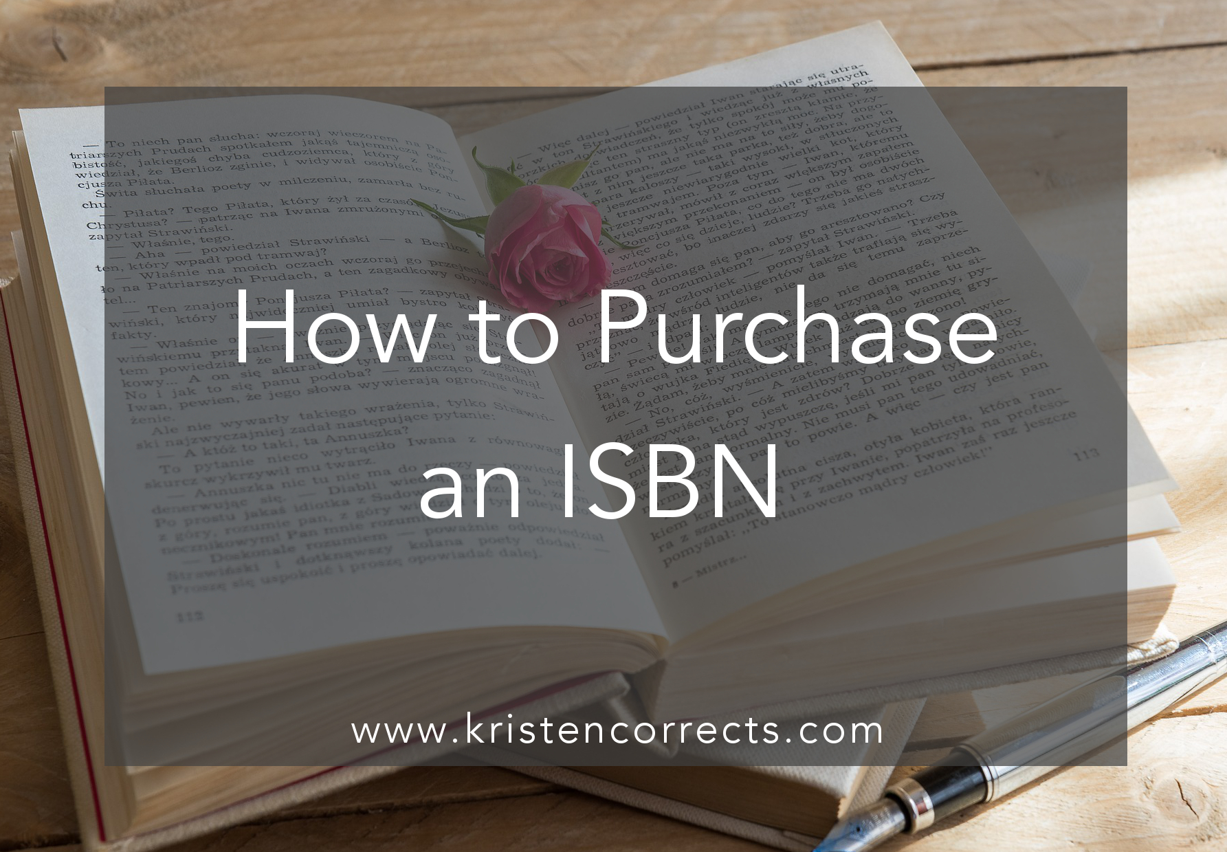 How to Purchase an ISBN - KRISTEN CORRECTS, INC.